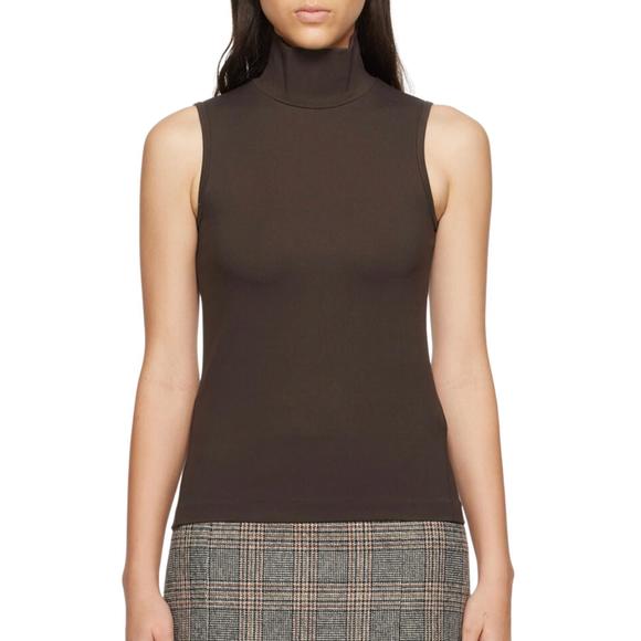 rag & bone | Tops | New Rag Bone Irina Ponte Turtleneck Tank In Brown ...
